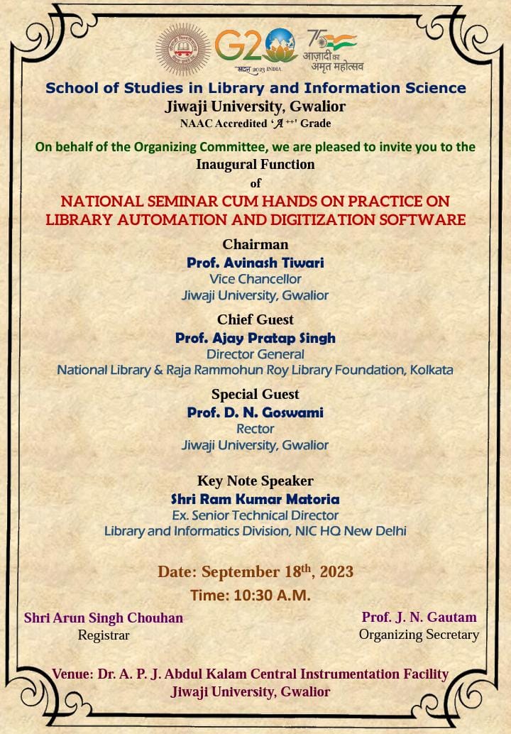 e-Granthalaya : A Digital Agenda For Library Automation and Networking